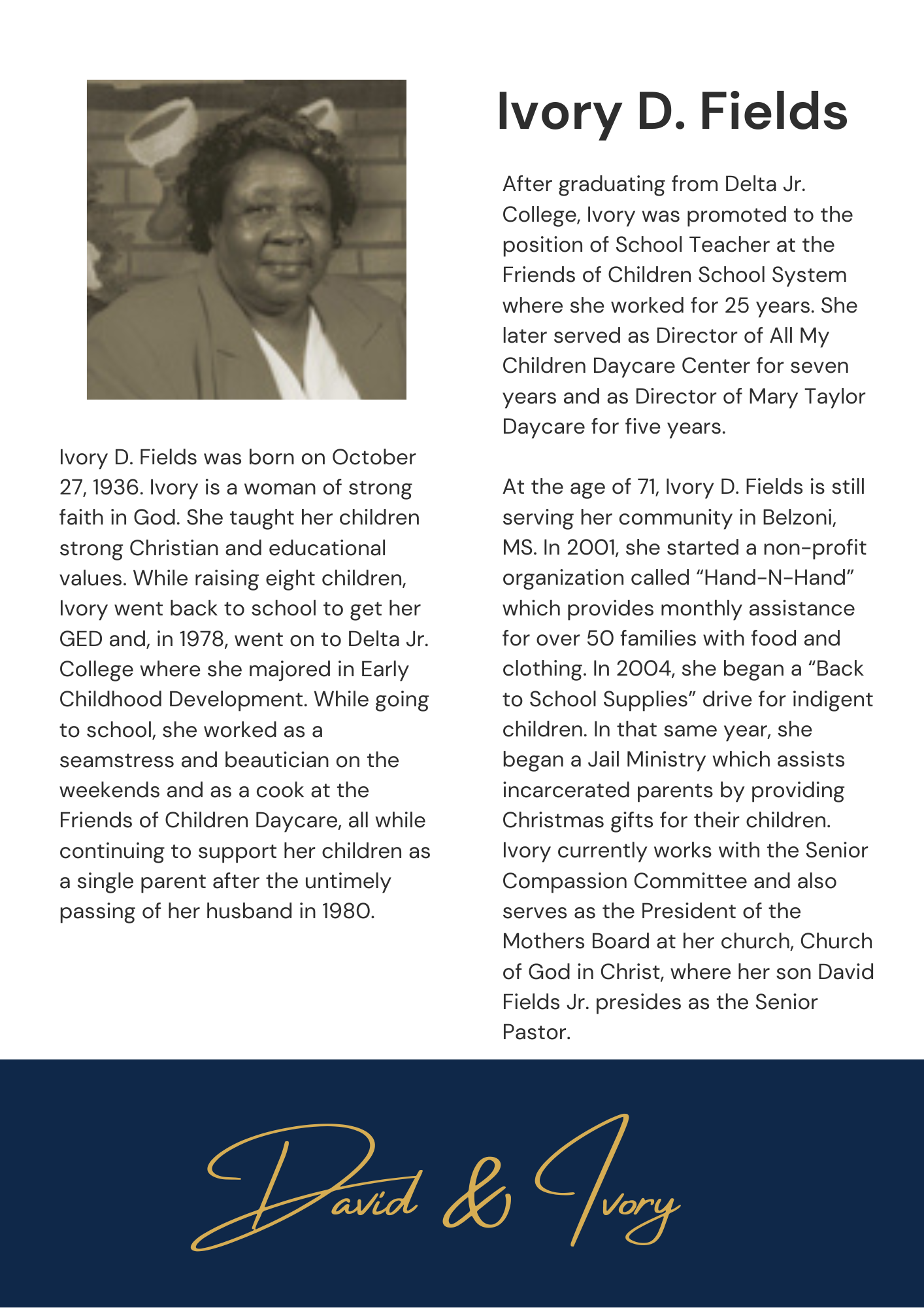 lt parents - David & Ivory Ministries